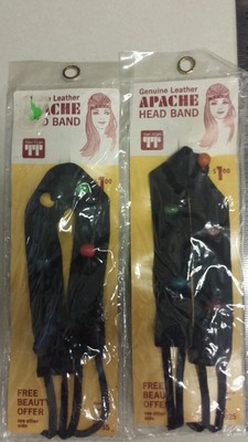 Vintage Apache Headbands! Genuine Leather! Unique old hard to find ...