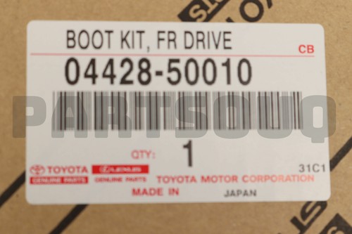 0442850010 Genuine Toyota BOOT KIT, FRONT DRIVE SHAFT, IN & OUTBOARD ...