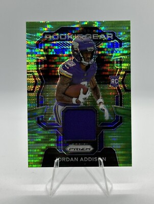 2023 Panini Prizm - Jordan Addison Rookie Gear Patch RC Neon Green ...