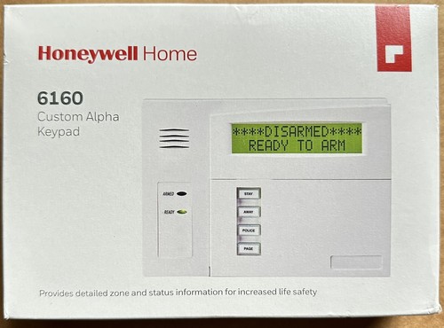 Honeywell 6160 Security Ademco Alpha Display Keypad - White ...