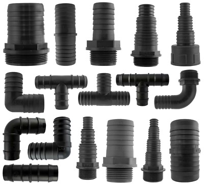 Corrugated Pond Pump+Filter Pipe Fittings-Barb to Thread Connectors in ...