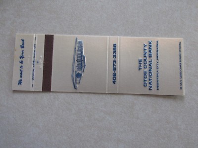 X152 Vintage Matchbook Cover NE Nebraska The Otoe County National Bank ...