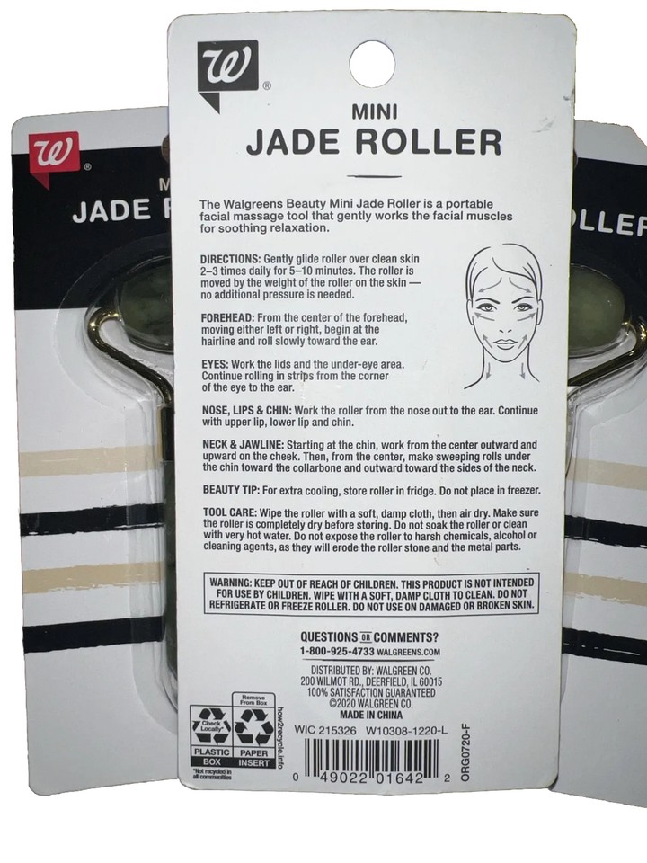 ~NEW Mini Jade Roller~Portable Facial Massage Tool~Soothing Relaxation ...