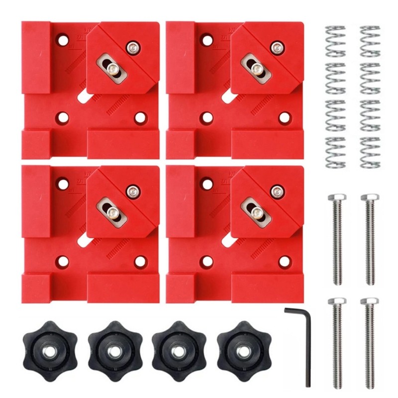 Pack of 4 Quick Setups Clamps Right Angle Woodwork Cabinet Assembly Tool | eBay Australia