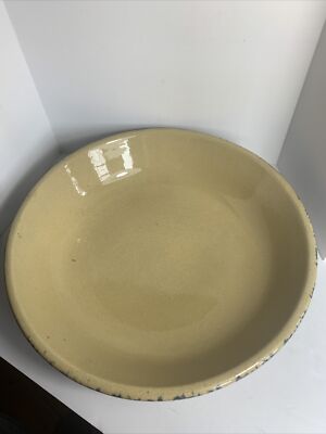 Roseville RRP 12" PASTA BOWL Robinson Ransbottom Blue Spongeware Sponge ...