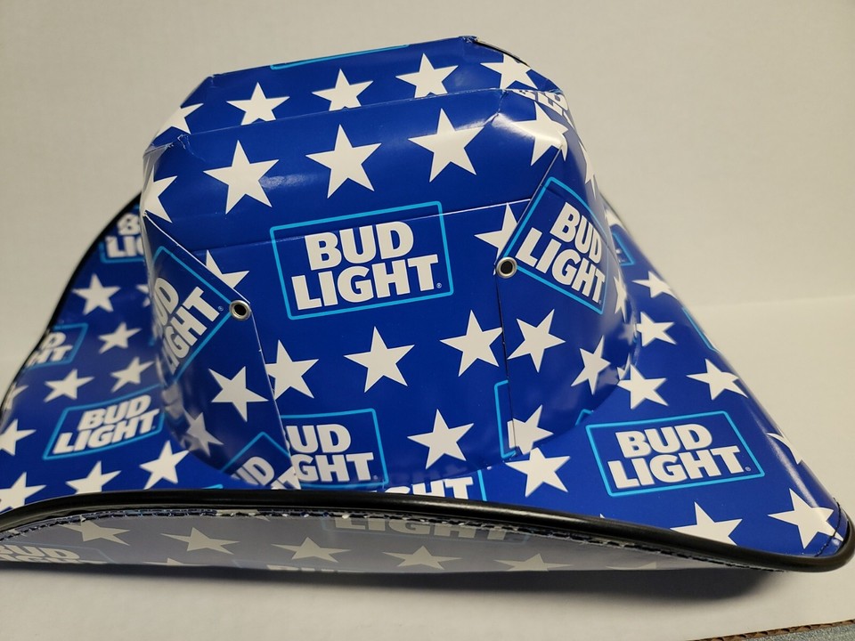 Bud Light Cowboy Hat Beer Box Cardboard - New With Tags. One Size Adult ...