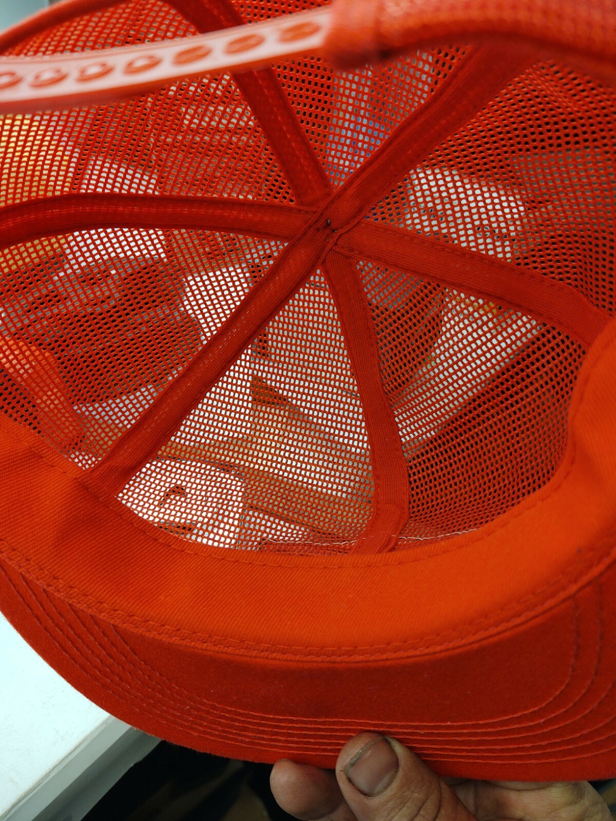 Vintage All Mesh Planters Orange Trucker Baseball Hat Cap Snap Back K ...