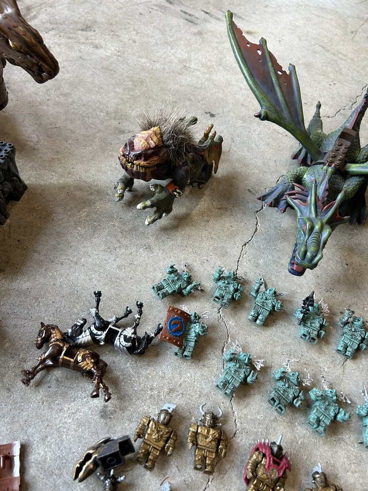 Huge Lot of Mega Bloks Dragons Pirates Krystal Wars Castle Ship Weapons ...