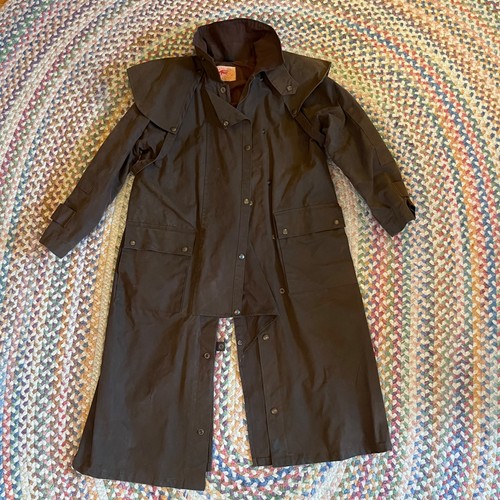 Vintage The Australian Outback Collection full length oilskin coat size ...
