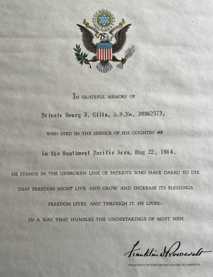 WW2 Fallen Soldier Historical Letter Signed By FDR Franklin Delano ...