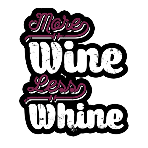 2 x Large Car Stickers more wine less whine Decal Bumper Laptop Window ...