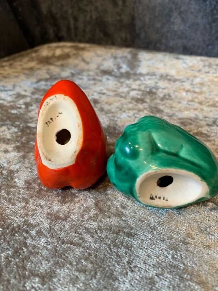 Vintage Red and Green Bell Pepper Salt and Pepper Shakers, Japan | eBay