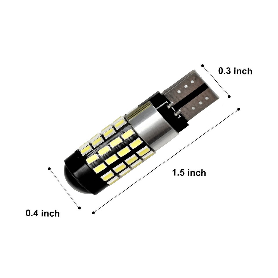 3rd Brake T10 T15 168 194 2825 12961 54SMD LED White Canbus Bulb K1 ...