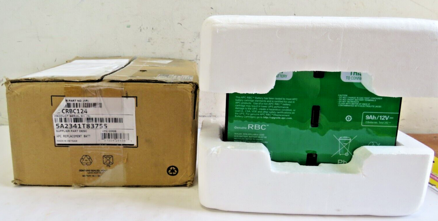APCRBC124-UPC Battery for APC SMC1000I-2U, SMC1000-2U, BR1500GI ...