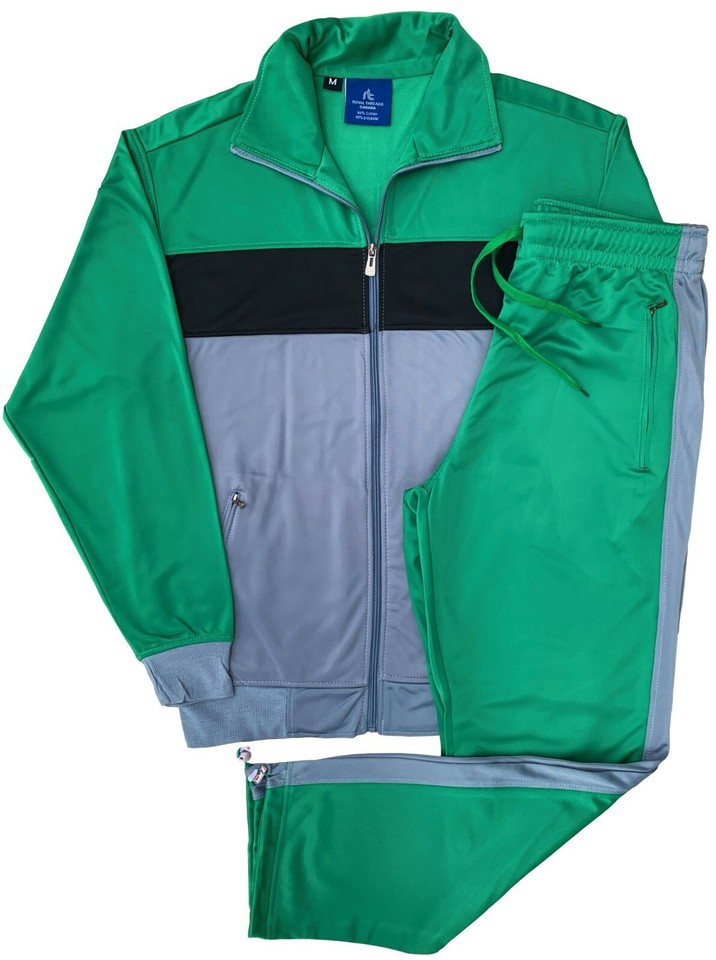 Men's CoraleBlock 2-piece Full Tracksuit Zip up Track Jacket & Track ...