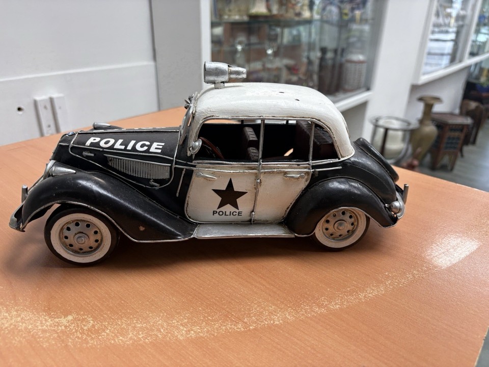 Antique Metal Police Car | eBay
