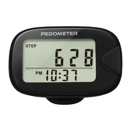 3D Pedometer for Walking Simple LCD Display Walking Step Counter Clip ...