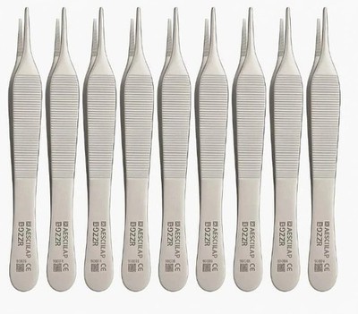 Lot Of 9 Pcs Aesculap Adson Tissue Forceps 4-3/4''Serrated BD222R | eBay UK