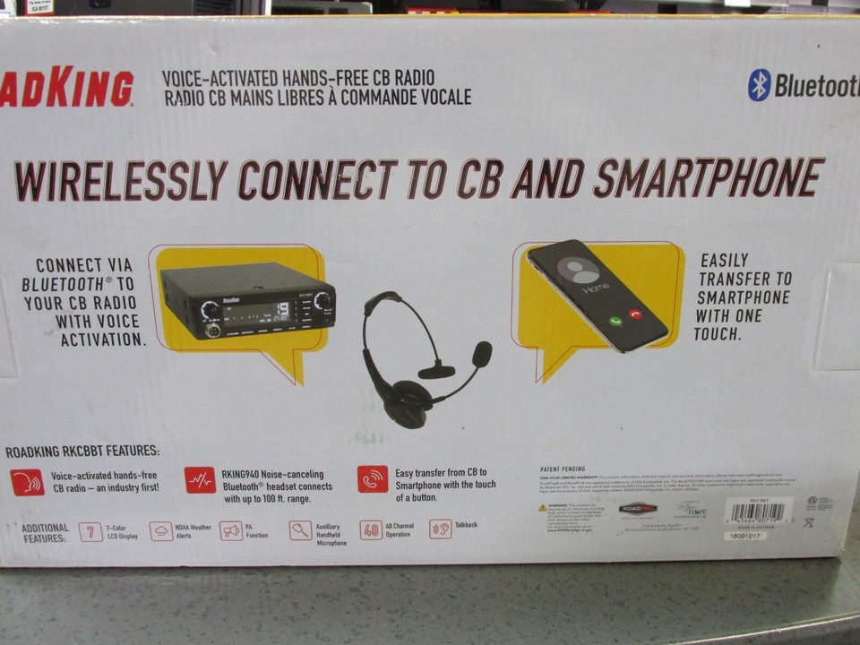 RoadKing Voice-Activated Hands-Free CB Radio/Connect to CB & Smartphone ...