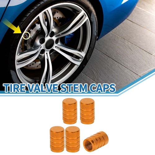 11x17MM Car Tire Valve Stem Caps Wheel Valve Cap Orange for Car SUV ...