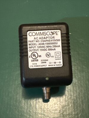 COMMSCOPE AC ADAPTOR - Coax RF Amplifier Power Adapter Model: AD48 ...
