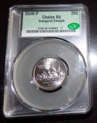 2000 P CAC Inaugural Sample Slab Virginia State Quarter CAC Grading | eBay