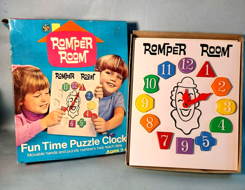 Vintage Romper Room Fun Time Puzzle Clock 1970 Excellent Plus | eBay