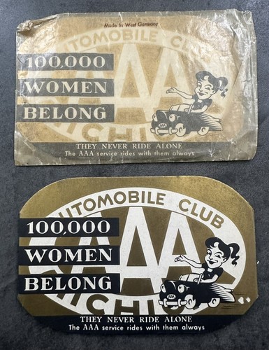 2 Vintage AAA Automobile Club of Michigan Needle Case with Needles ...