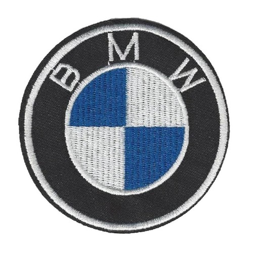 BMW IRON ON PATCH 3" Round Car Auto Emblem Embroidered Applique Hat ...