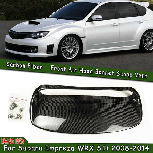 Carbon Fiber Hood Bonnet Vent Trim Scoop For Subaru Impreza WRX STi ...