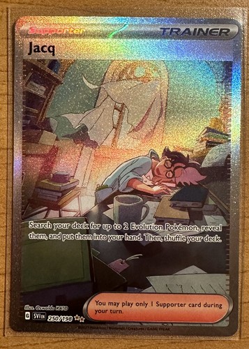Jacq RARE Full Art 250/198 Scarlet & Violet Pokemon Trainer- Pack Fresh ...