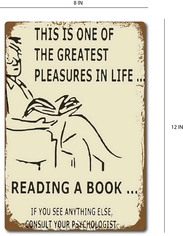 One Of The Greatest Pleasures Funny Reading A Book Vintage Look ...