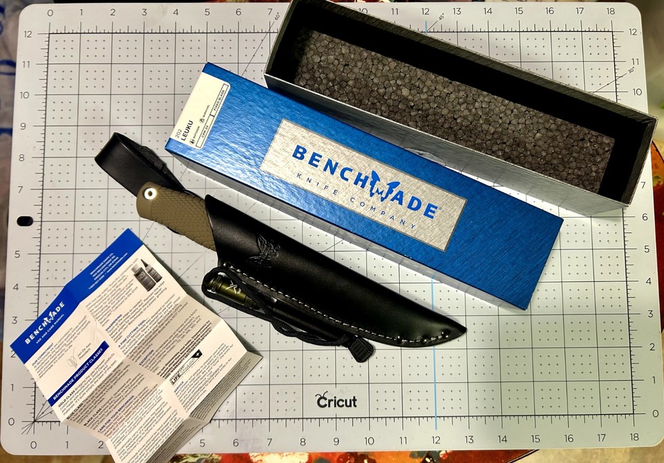 Benchmade 202 Leuku Knife With Ferro Rod And Sheath Bundle Fixed Blade ...