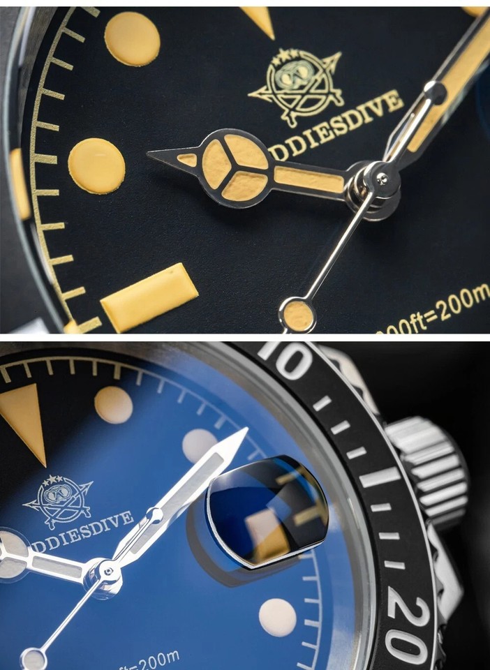 41MM ADDIESDIVE Quartz Men's Watch Dive 200M Waterproof Luminous ...