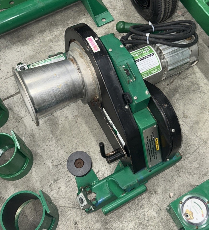 Greenlee 6004 60001 6000 6500 LBS Tugger Cable Puller Set 11147 *GREAT ...