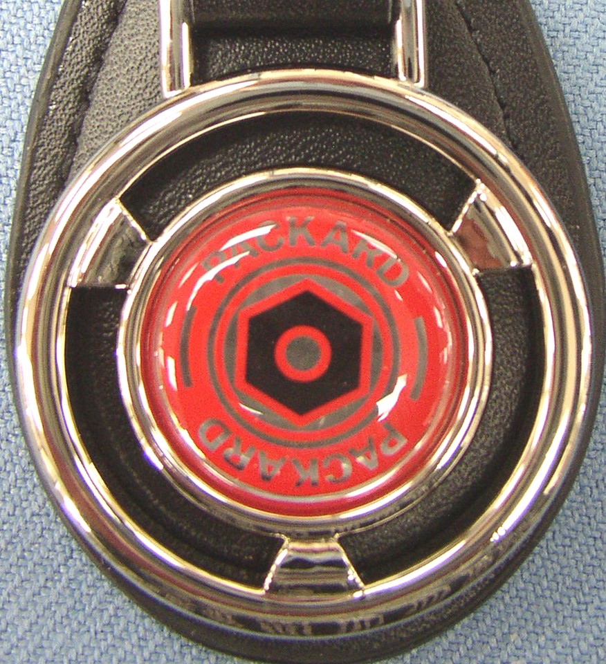 Vintage Red PACKARD Mini Black Leather Key Ring 1912 1913 1914 1915 ...