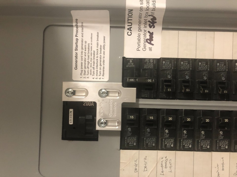 Generator Interlock Kit , Siemens 200 Amp Panel Murray 200 Amp Panel | eBay