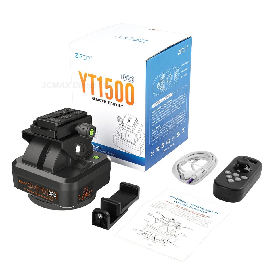 ZIFON YT-1500 Pro Motorized Pan Tilt Camera Panoramic Head with Remote ...