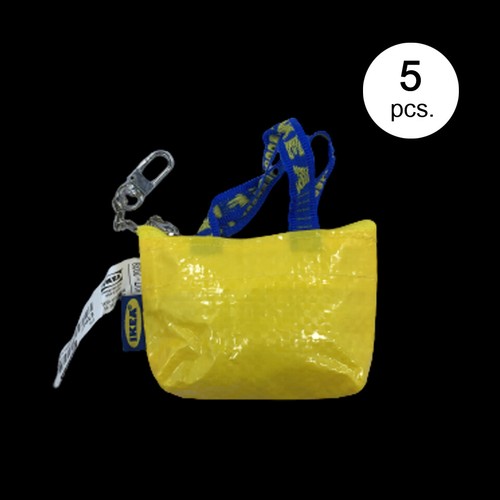 Yellow IKEA KNÖLIG Small Keychain Bag Coin Zipper Frakta Mini Key Ring ...