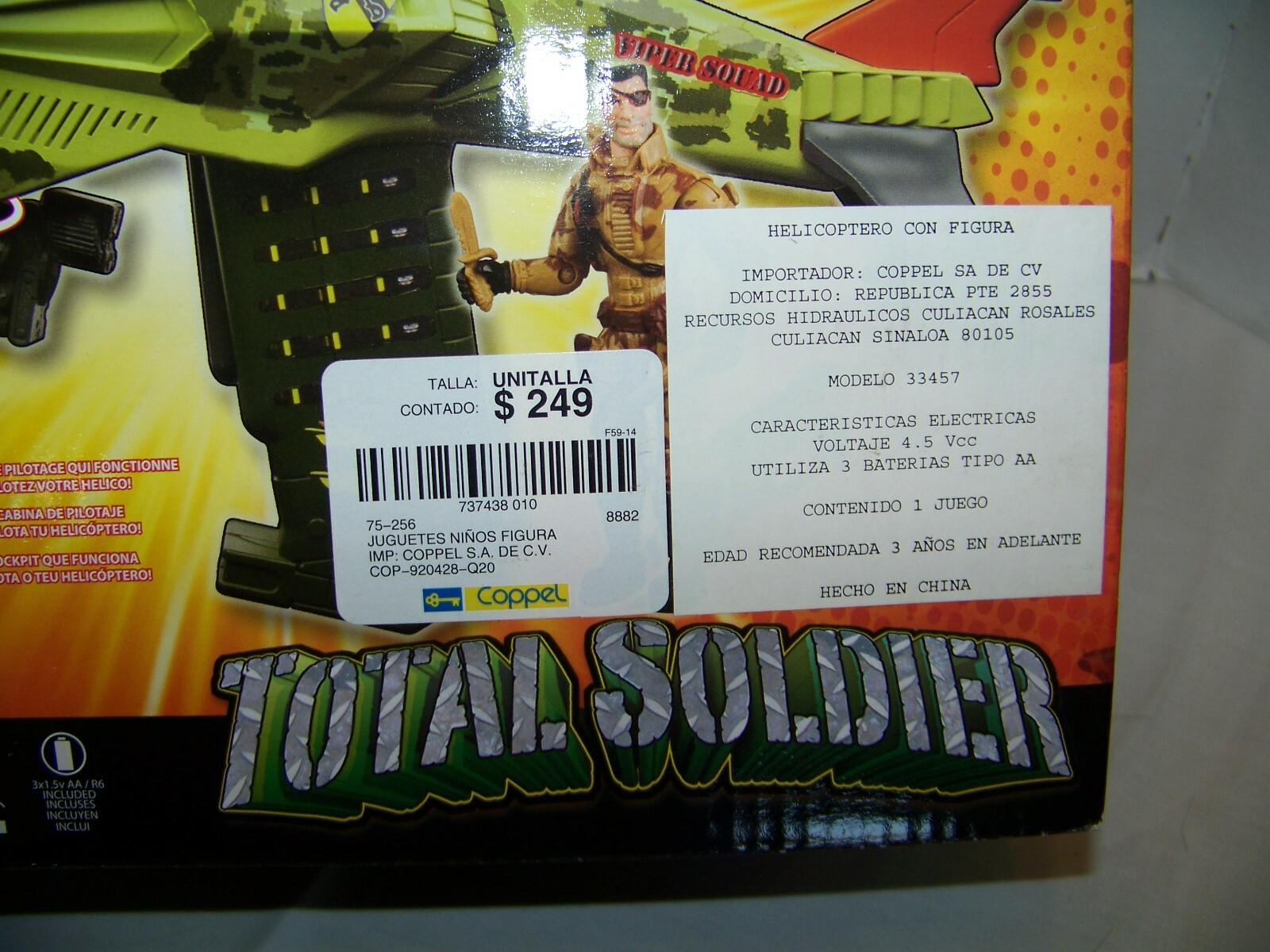 LANARD TOYS THE CORPS TOTAL SOLDIER HAVOC CHOPPER HELICOPTER. NEW ...