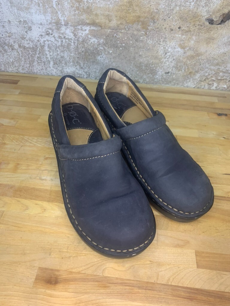 BOC Born Concept Leather Clog Slip On Black Comfort S… - Gem