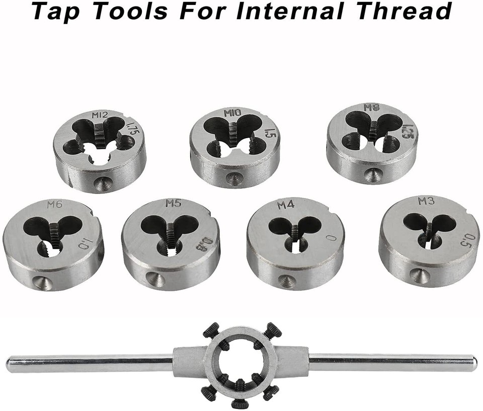 32pcs Tap and Die Set, Metric Hardened Steel Tool Set Threading ...