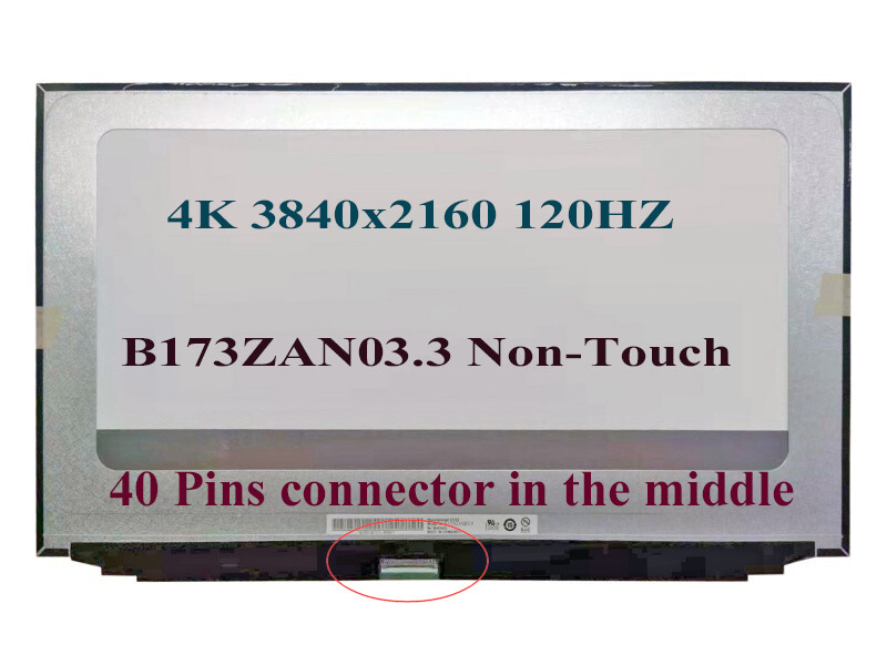 17.3" UHD (3840x2160) 4K 120HZ IPS LCD Screen Replacement B173ZAN03.3 ...