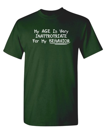 My Age Very Inappropriate Sarcastic Adult Graphic Gift Idea Humor Funny ...