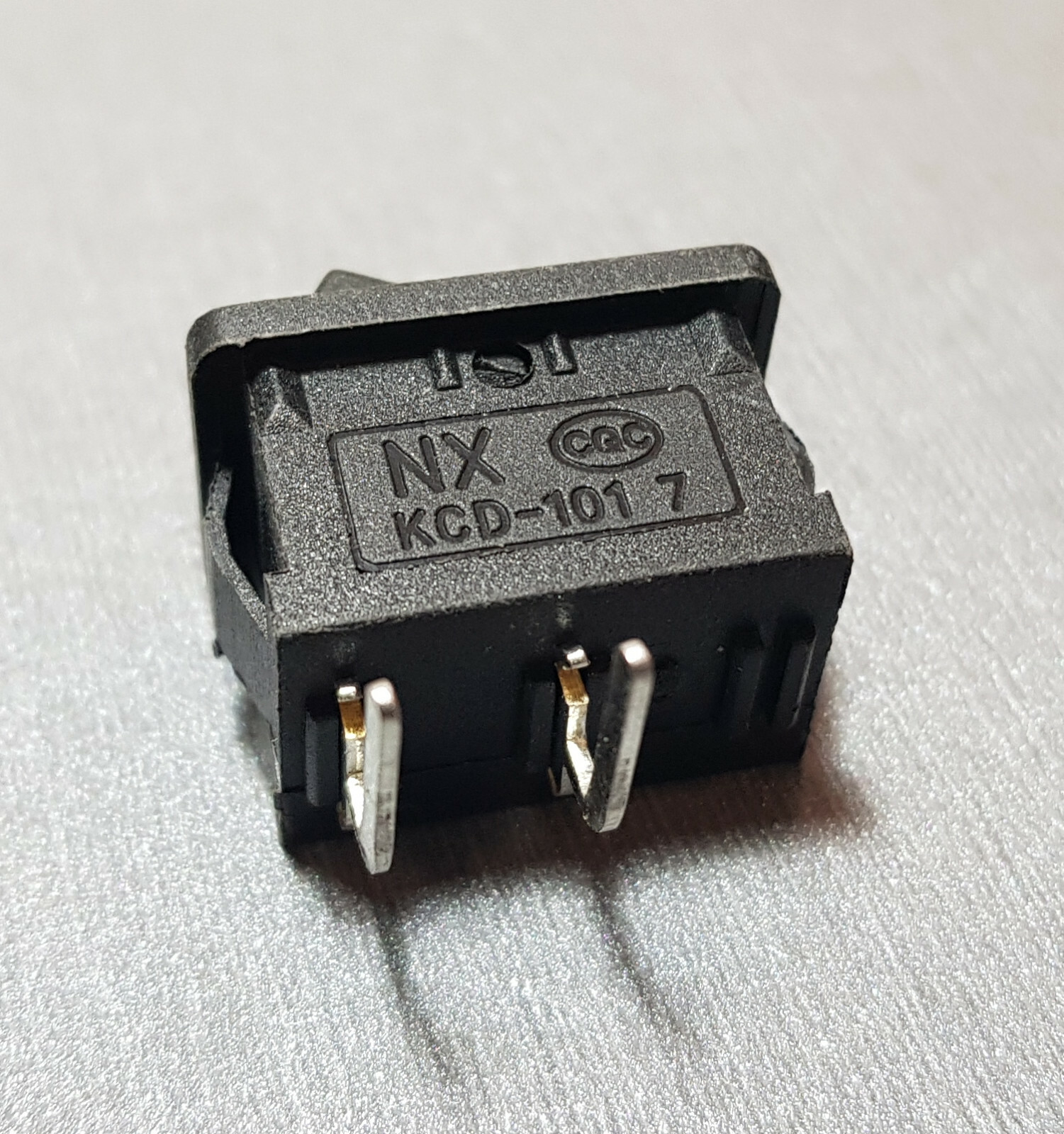 KCD1-101L 2 Pin Black Right Angle 6A/250V 10A/125V On/Off Rocker Switch ...