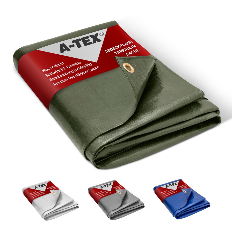 A-TEX® Abdeckplane Plane mit Ösen Holzplane Gewebeplane Bootsplane ...