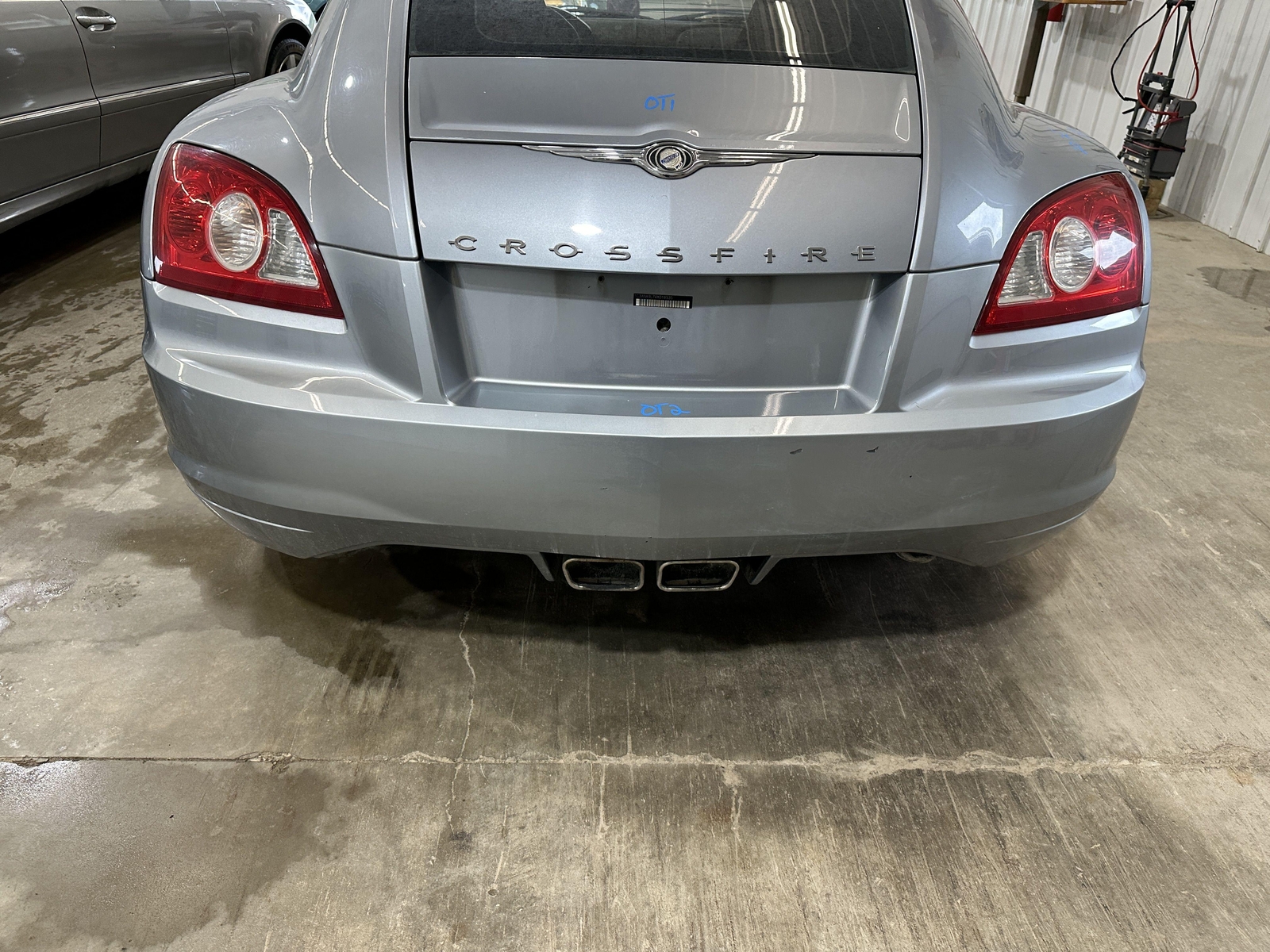 04-08 CHRYSLER CROSSFIRE REAR BUMPER COVER SAPPHIRE SILVE BLUE METALLIC ...