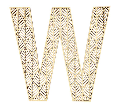 Lettre W en bois Alphabet géant ajouré 24 cm | eBay