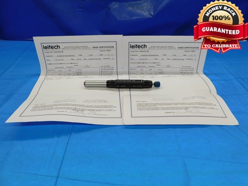 LEITECH 7/16 20 UNF 2B DEPTH THREAD PLUG GAGE .4375 GO NOGO PDS = .4050 ...