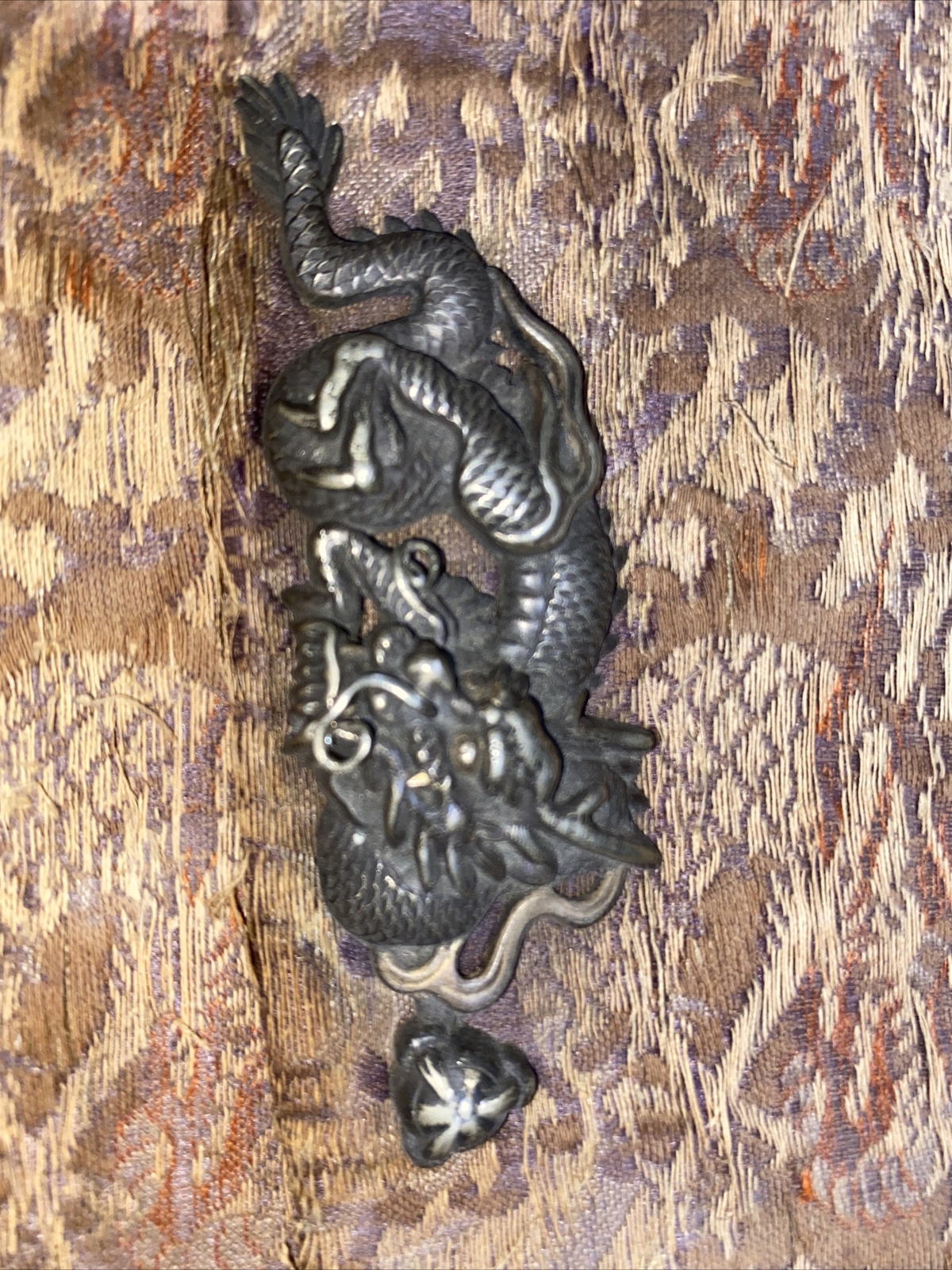 antique asian wallet with a silver dragon | eBay